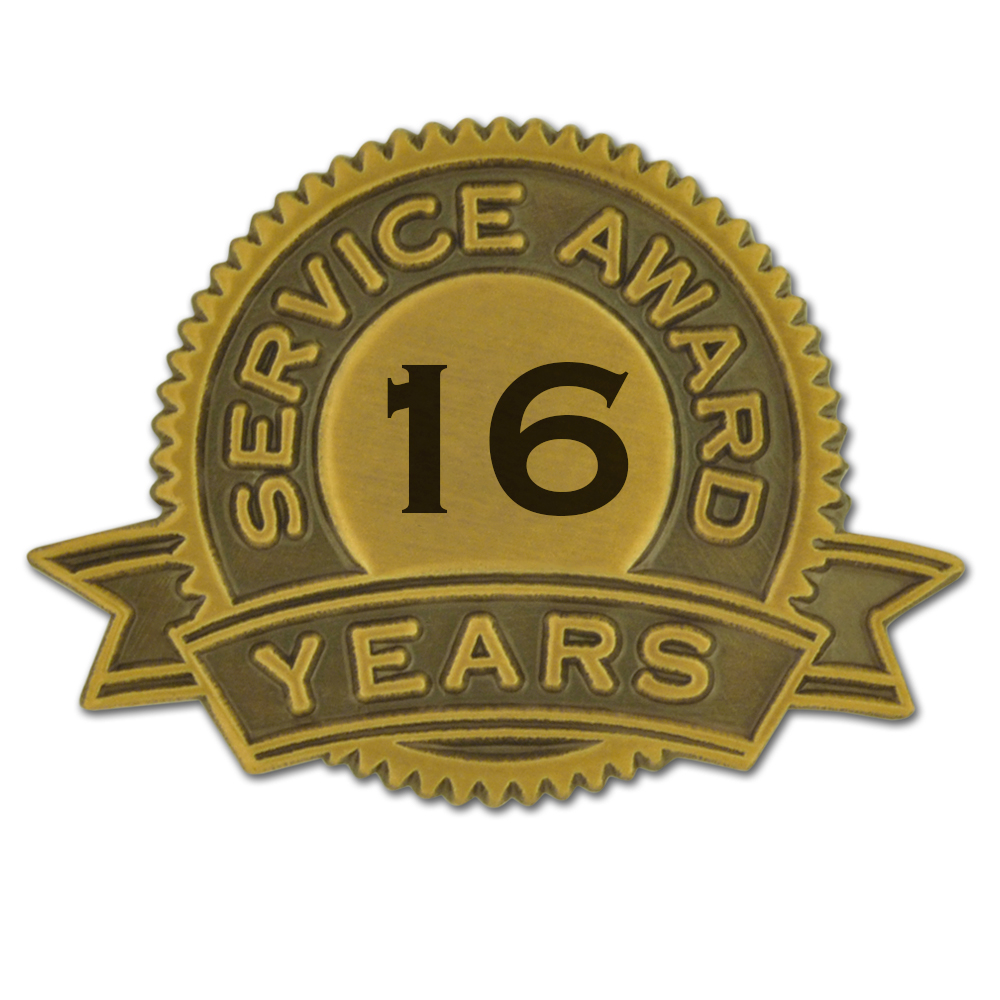 PinMart's 16 Years of Service Award Lapel Pin | eBay