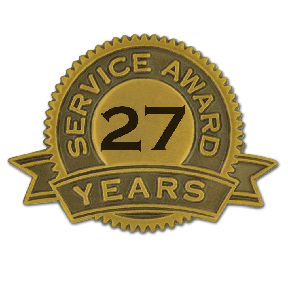 PinMart's 27 Years of Service Award Lapel Pin | eBay