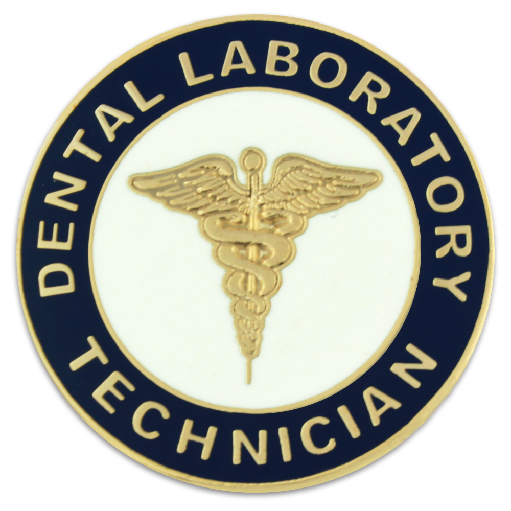 PinMart's Dental Laboratory Technician Gold Caduceus Enamel Lapel Pin ...