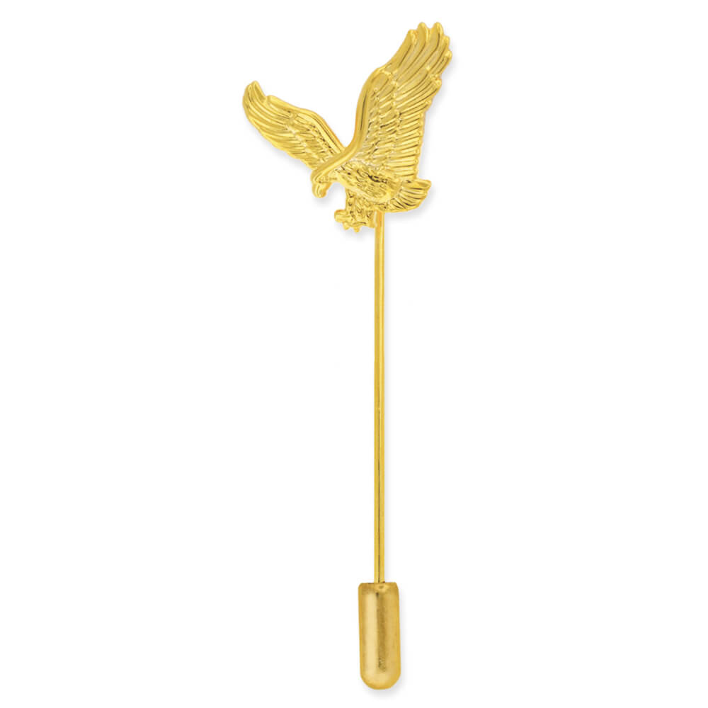 PinMart's Soaring American Eagle Lapel Stick Pin - Gold or Silver | eBay