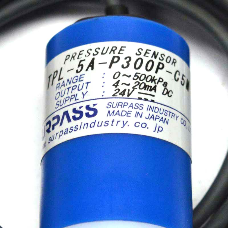 Surpass Industry TPL-5A-P300P-C5M Pressure Sensor 0-500kPa Gauge 24VDC