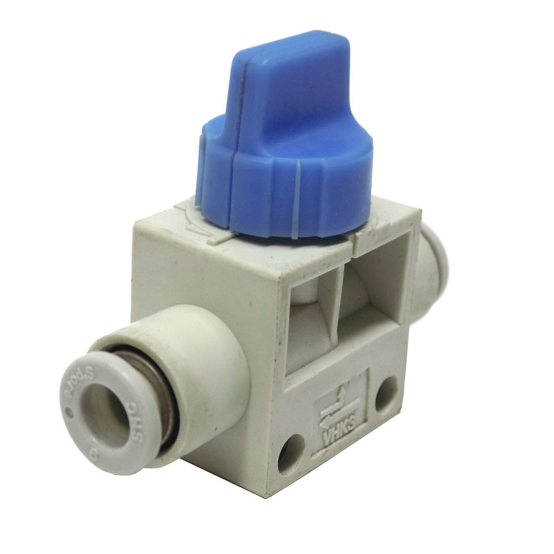 (5) SMC VHK3-06F-06F Finger Valves Blue Rotary Knob Industrial Air Cylinders