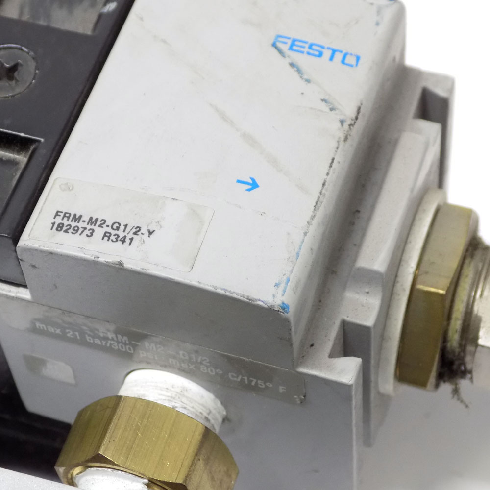 Festo Air Service Unit With Valve, Switch, & Regulator