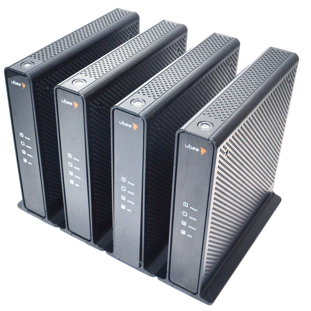 (Lot of 4) Ubee DDW365 Wireless Cable Modem DOCSIS 3.0 4-Port 10/100 ...