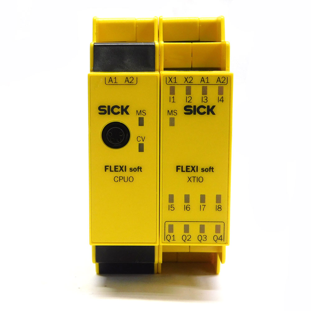 SICK FLEXI soft FX3-CPU00000 CPU Module w/ FX3-XTI084002 Safety Module ...