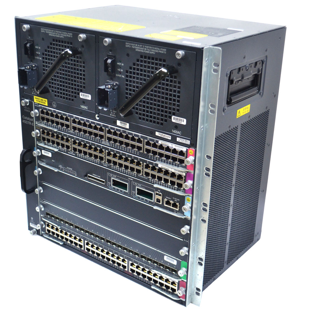 Cisco WS-C4507R-E Catalyst Chassis WS-X45-Sup6-E WS-X4648-RJ45-E WS ...